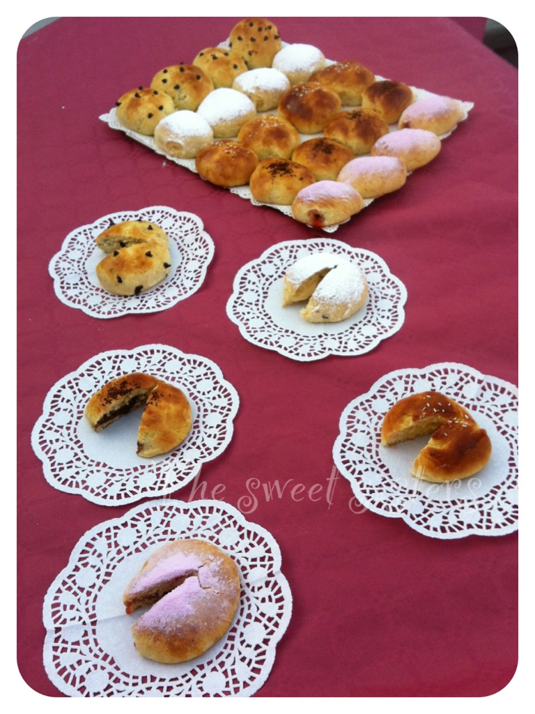 THE SWEET SISTERS: BRIOX CON PEPITAS DE CHOCOLATE Y RELLENOS VARIOS