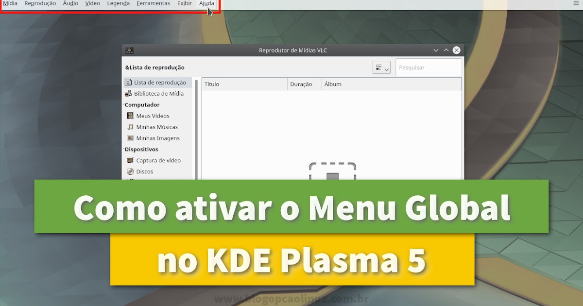 Como ativar o Menu Global no KDE Plasma 5