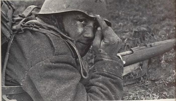 Historical event and rare war photo: Italian Alpini soldier