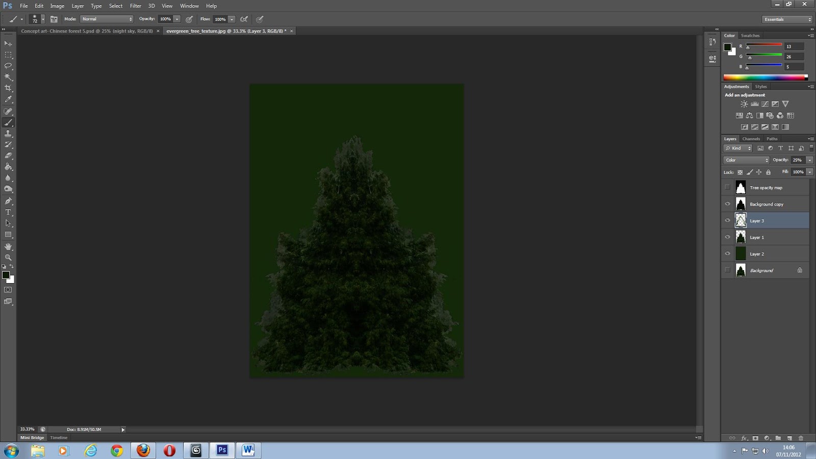 Design For Games FD- 3D Modelling: Tree- Using an Opacity Map