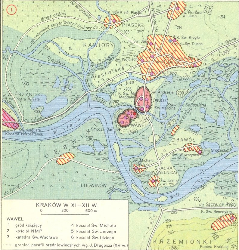 Kraków i KOPCE PRAOJCÓW.: .......Mapy, ryciny