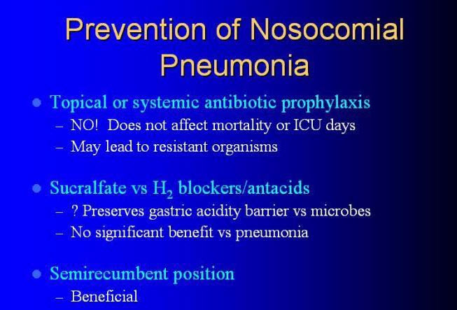 Nosocomial pneumonia definition, risk factors, diagnosis & treatment