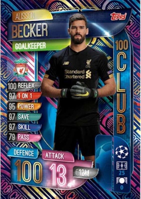 Trading Card Hub.uk: Match Attax 2019-2020 100 Club Set