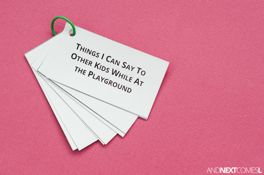 Free Printable Playing at the Playground Social Scripts for Kids | And ...