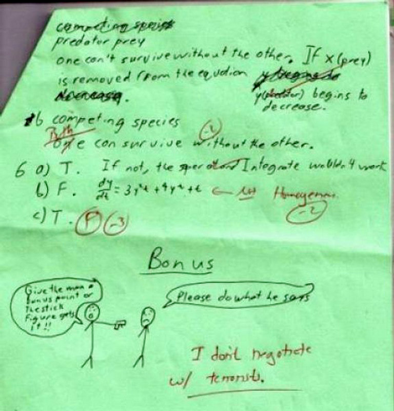 Chuck's Fun Page 2: More interesting school work.