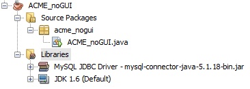 ACME con JAVA-MySQL sin GUI NetBeans ~ PABLETORETO