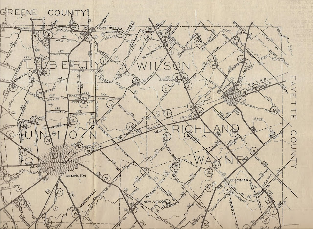 New Vienna Ohio Memories: 1953 Historical Map of Clinton County