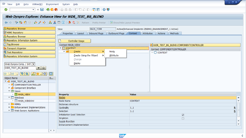 Enhancements in Web Dynpro ABAP-Part II | SAP Online Guides