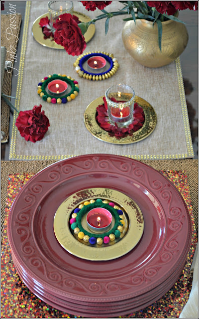 Pinkz Passion : A Dash of Glam on your table ( Diwali Tablescape)