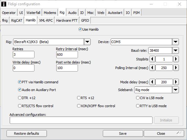 AE4RM - QRP: Setting Up the KX3 to work with Fldigi and Windows 10 (Part 2)