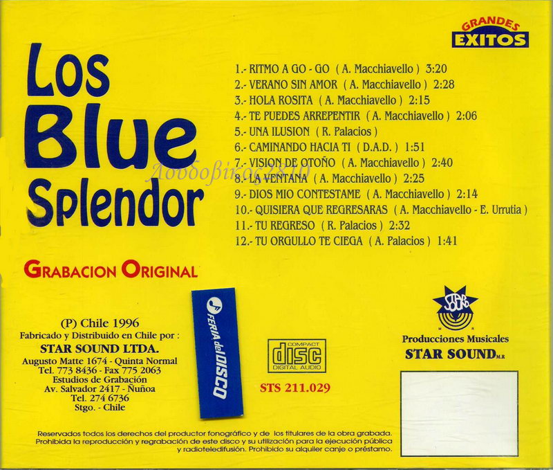 ENTRE MUSICA: LOS BLUE SPLENDOR - Los Blue Splendor