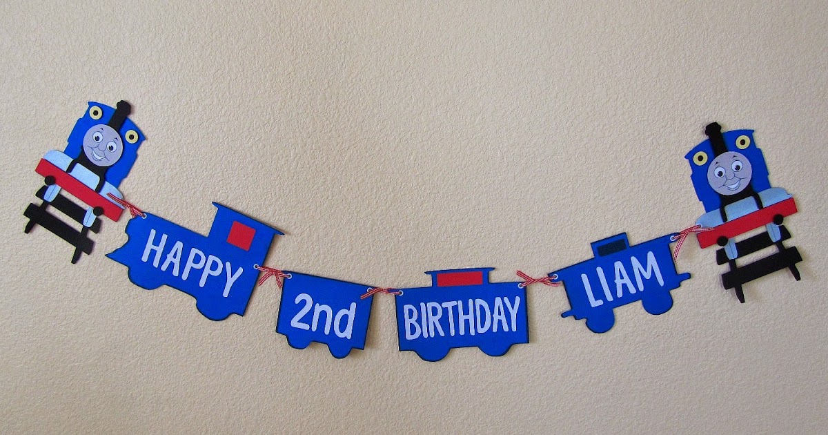 Jingvitations: Thomas the train - banner and door sign