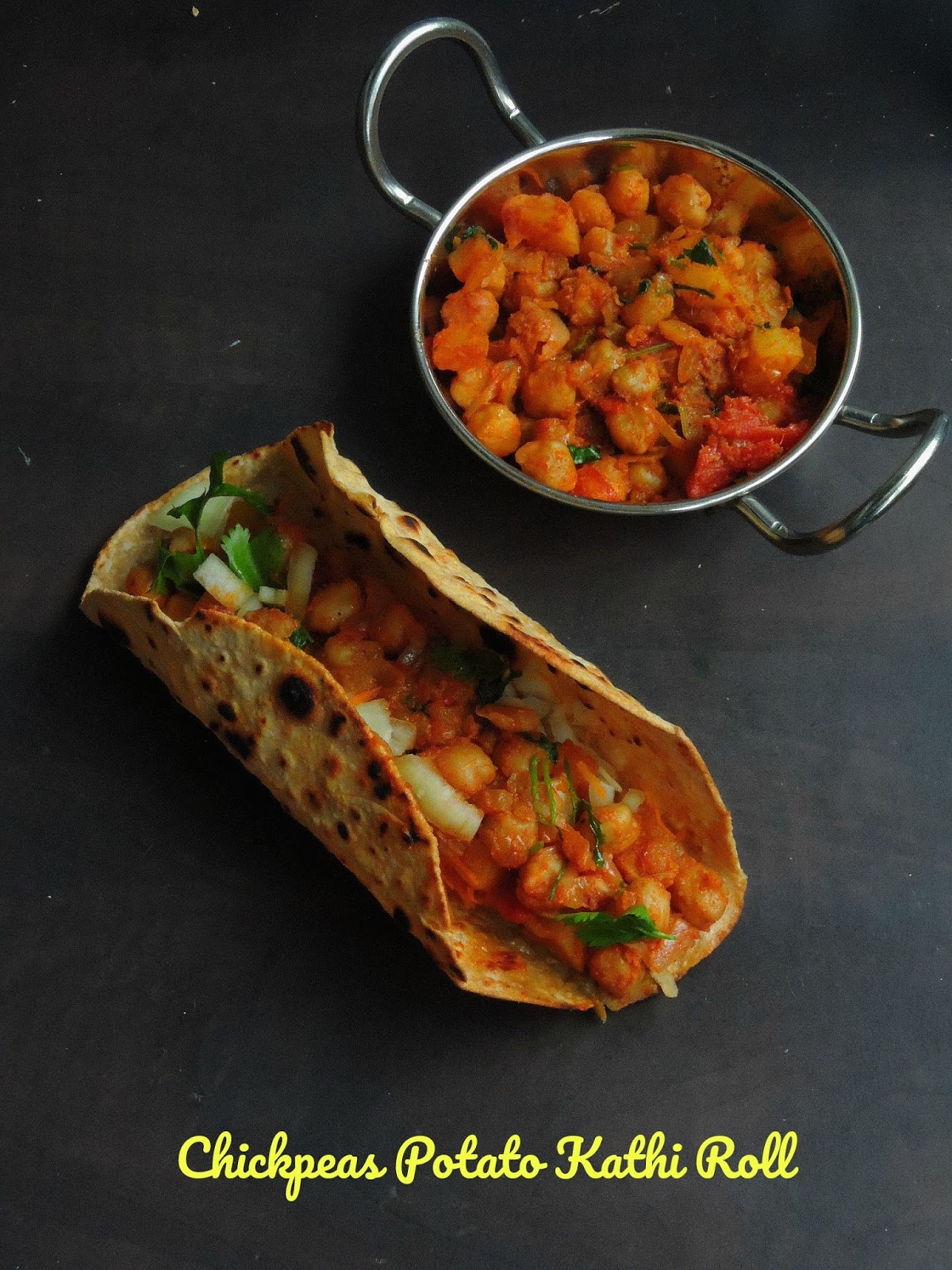 Priya's Versatile Recipes: Chickpeas Potato Kathi Roll/Channa Aloo ...