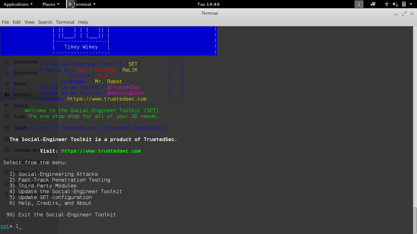 Kali social engineering toolkit tutorial 2016 - westcoastdax