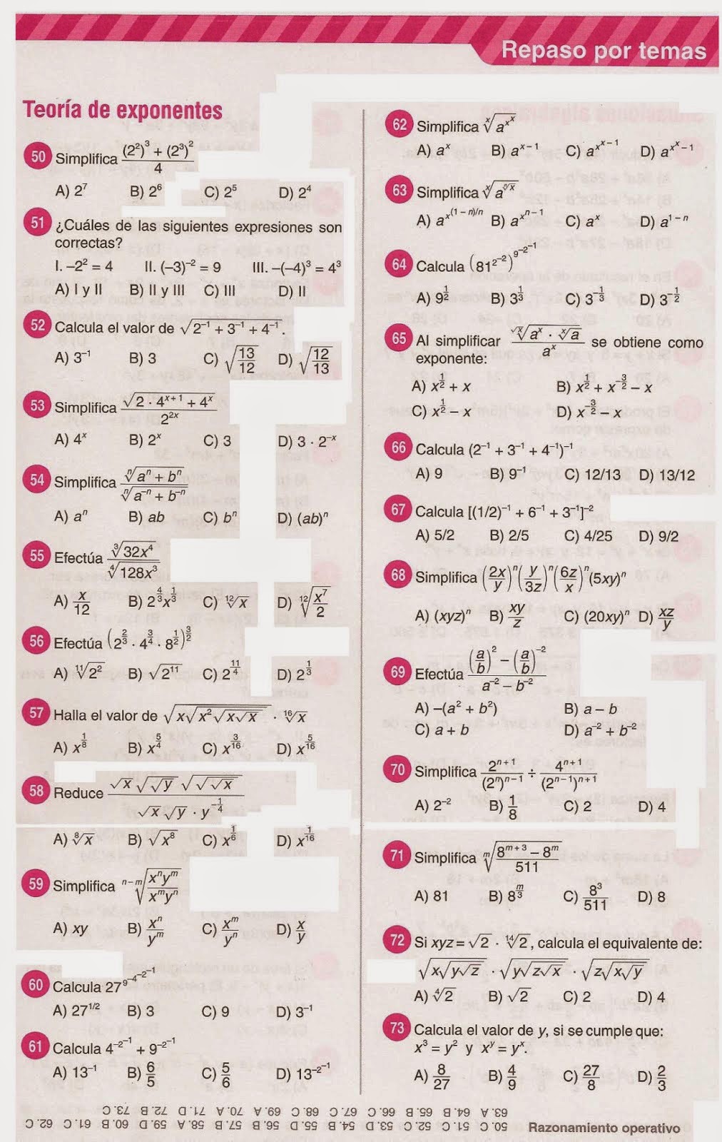 TEORIA DE EXPONENTES: DEFINICIÓN Y DIFERENTES TIPOS DE EXPONENTES