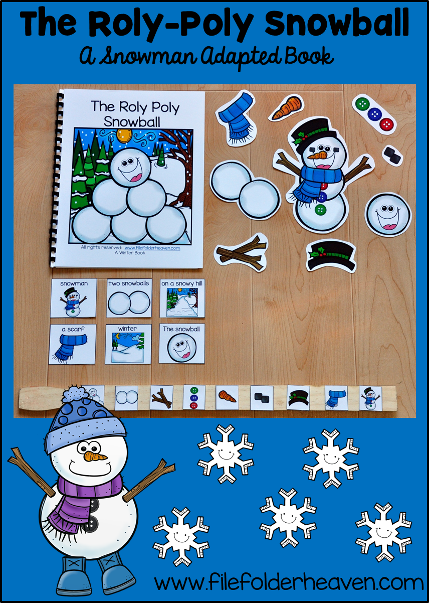 File Folder Heaven Blog: "The Roly-Poly Snowball" Adapted Book