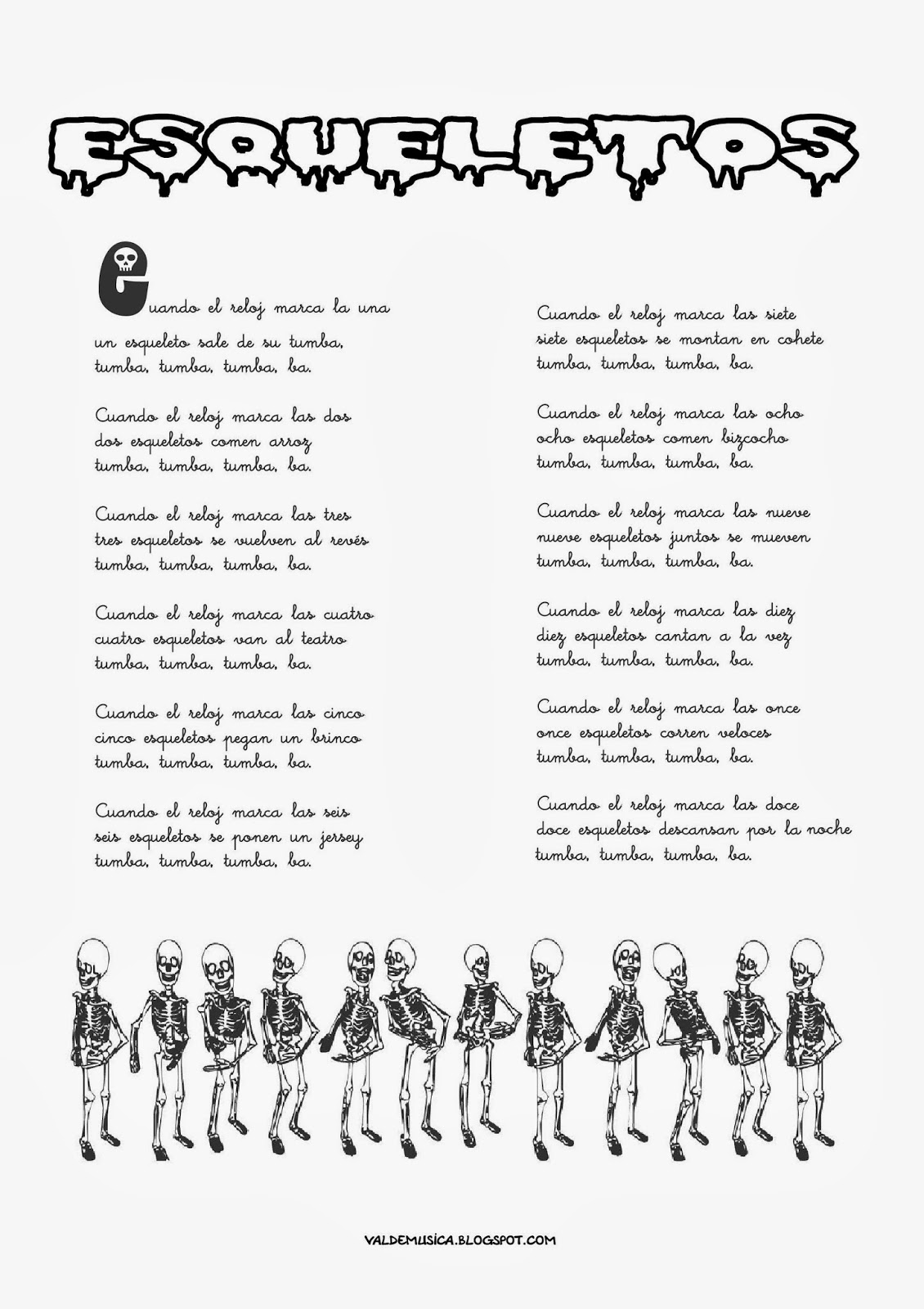 VALDEMÚSICA: MÚSICA PARA BRUJOS, BRUJAS Y ESQUELETOS