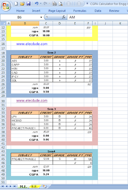 Simple CGPA Calculator for Engg Colleges Anna university, Govt Engg ...