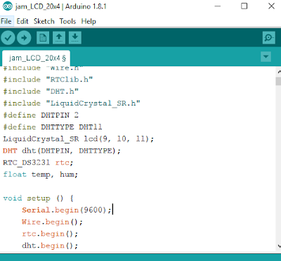 DIY Digital Clock Arduino LCD 20x4 With DHT11 - Dicky B_Mz