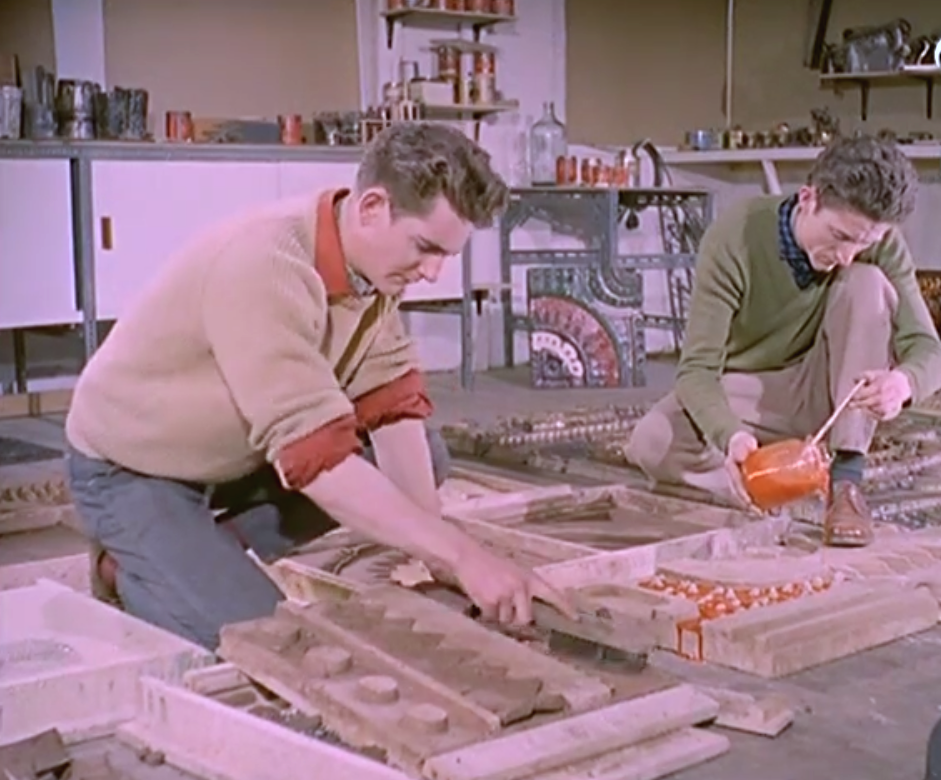 William Mitchell at work, 1960