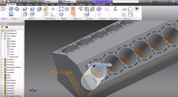 วิธีการใช้ โปรแกรม Autodesk Inventor ในการเขียน3D ชิ้นส่วนของเสื้อสูบ ...