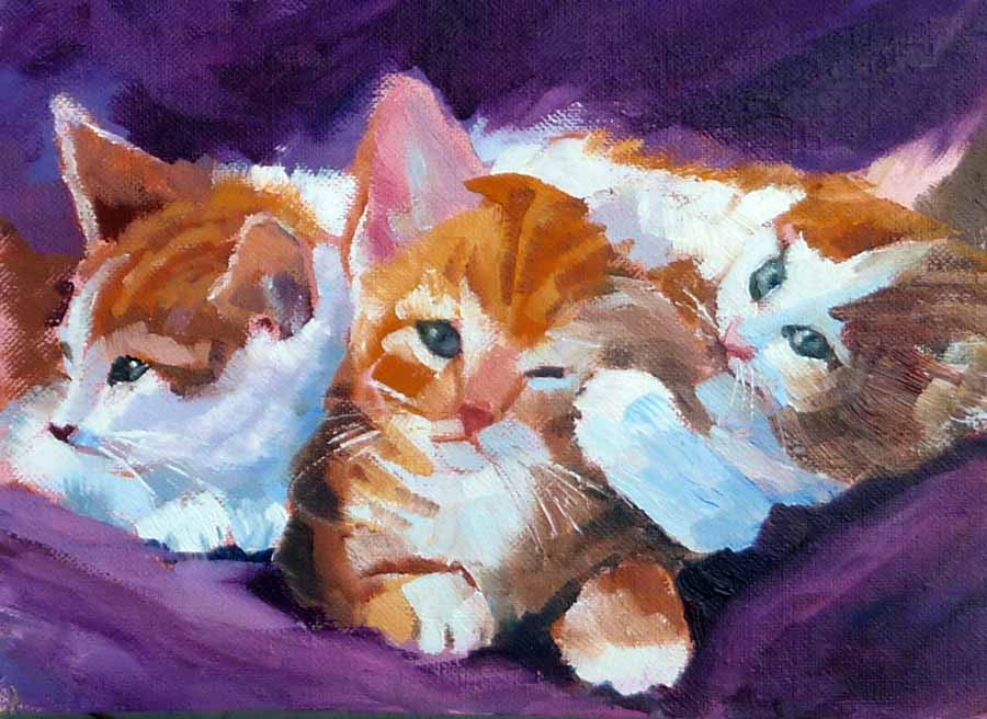 Pintando cada día: Gatitos