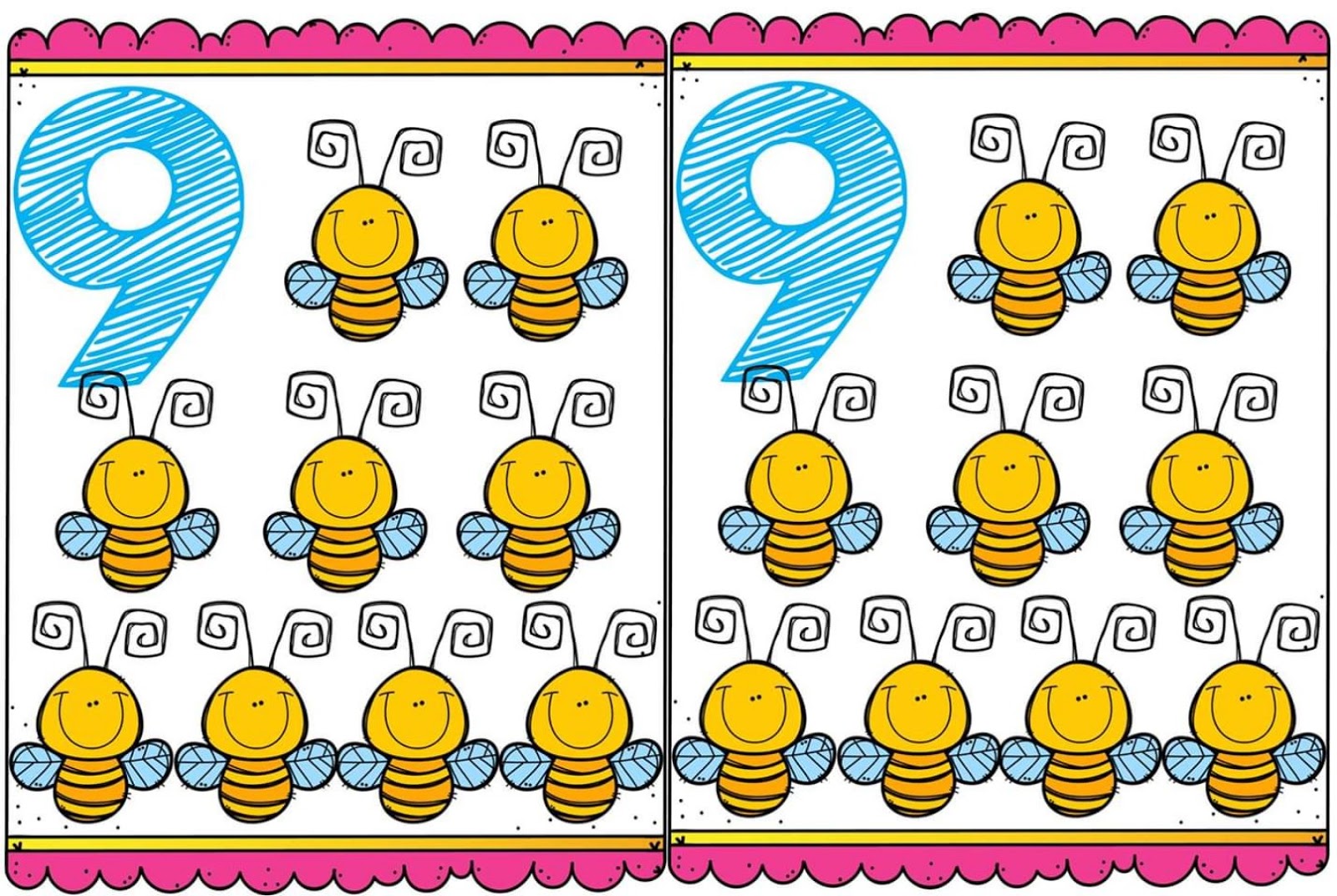 Números Cards coloridos e ilustrados para trabalhar a relação número e ...