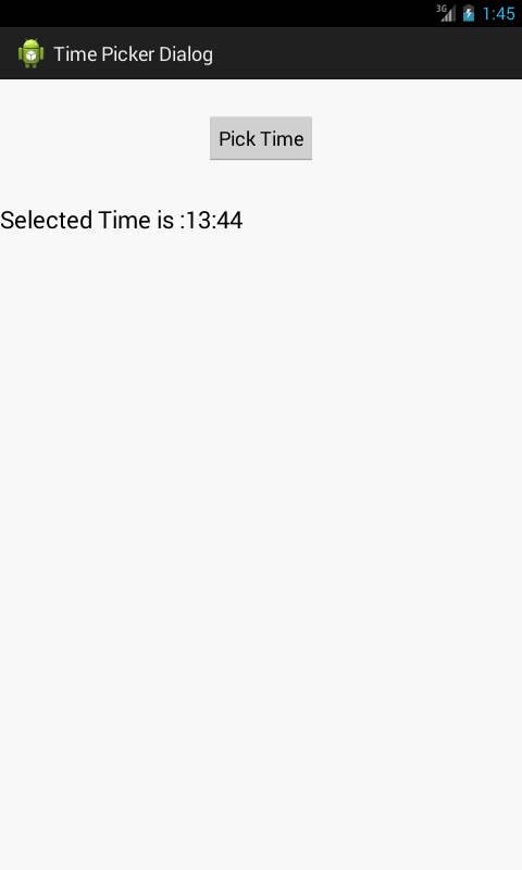 Neo Smart Android Tutorial Timepickerdialog Example