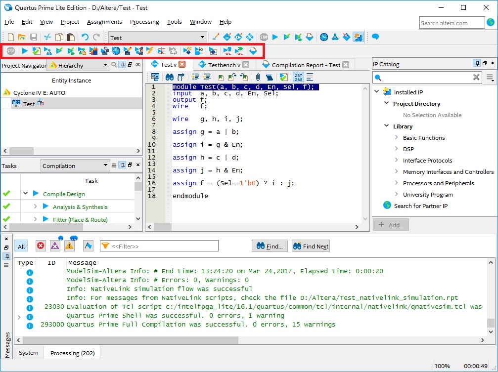 科技難.不難: Quartus II 16.1 - (10) 快速Verilog程式除錯與模擬 科技難.不難: Quartus II 16.1 - (10) 快速Verilog程式除錯與模擬