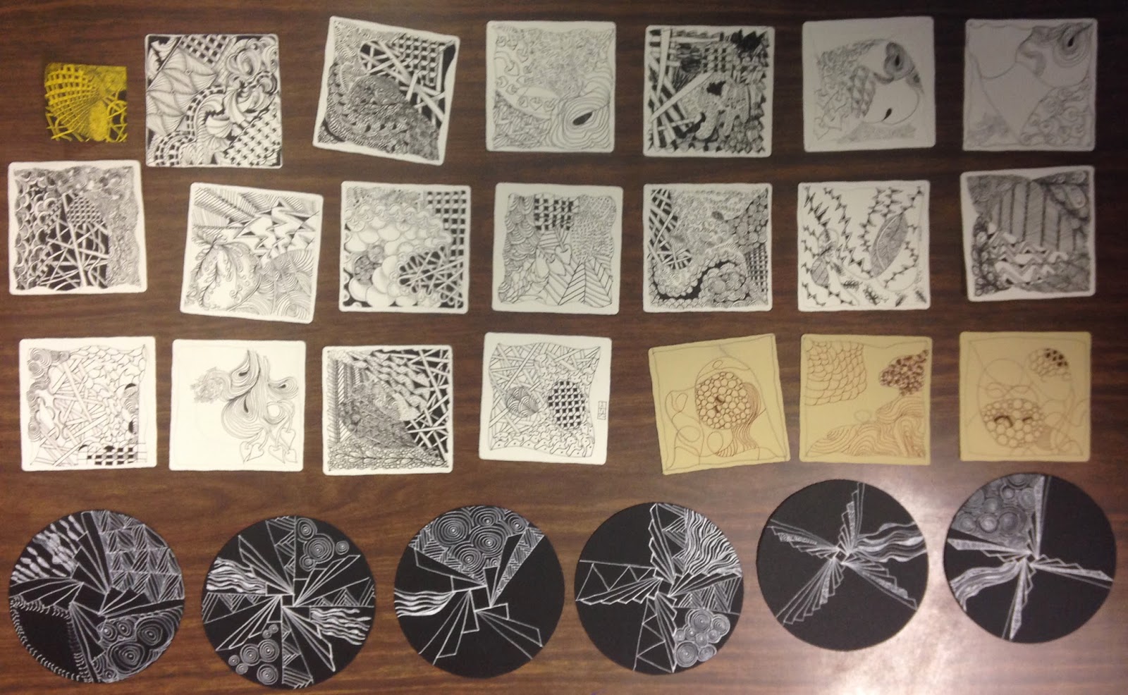 Art Room Blog: Basic Zentangle Class at the Candy Factory...1/8/2015