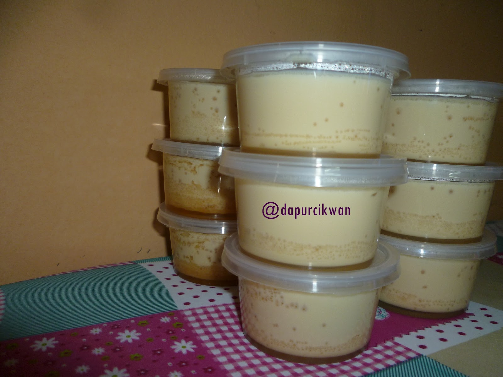dapurCikWan: PUDING KARAMEL BEKAS MINI