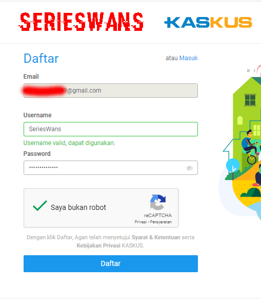Cara Daftar dan Buat Akun Kaskus Lewat Hp