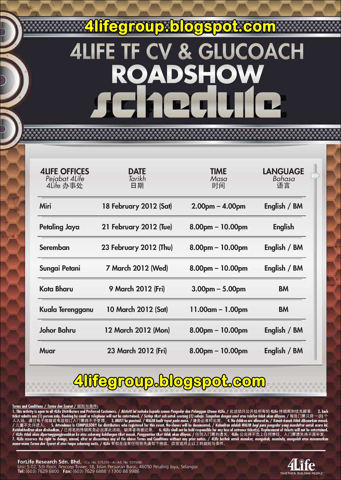 4Life TF CV & GluCoach Campaign Roadshow - 4Life Transfer Factor Malaysia