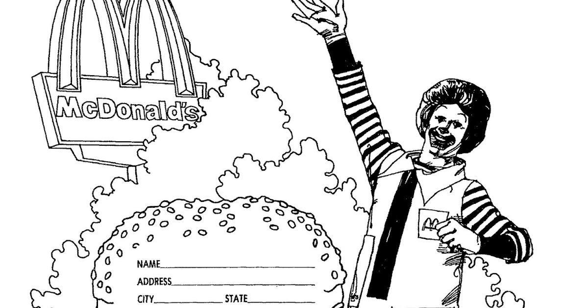 Mcdonalds Logo Coloring Page Coloring Pages