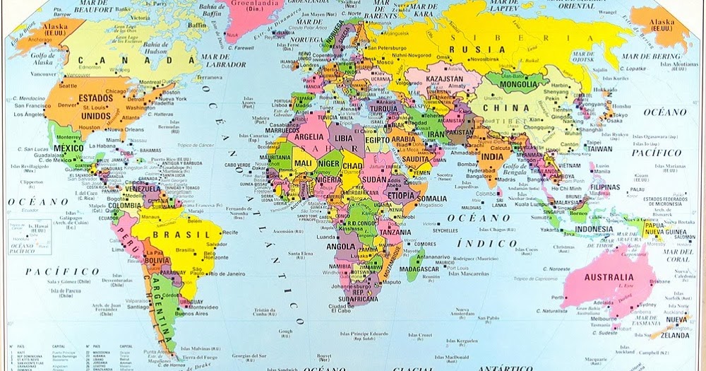 GEOGRAFÍA E HISTORIA. IES EL CARMEN: PLANISFERIO POLÍTICO