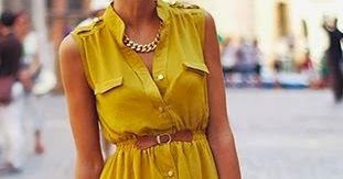 Spring street fashion | Chic mustard dress | Just a Pretty Style
