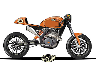 8th Cafe': RSD KTM 525 Super single and Cafe racer