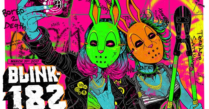 INSIDE THE ROCK POSTER FRAME BLOG: Munk One blink 182 Little Rock Poster