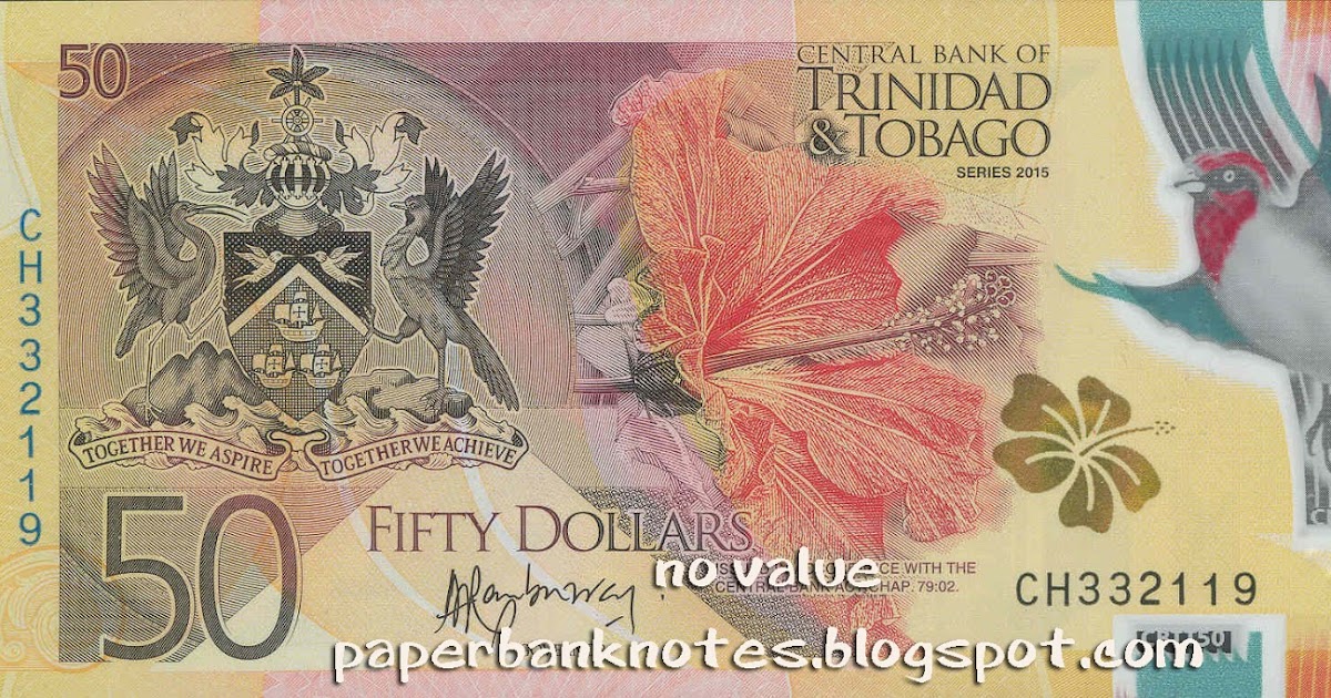 world polymer: Trinidad and Tobago - $50 2015 Polymer