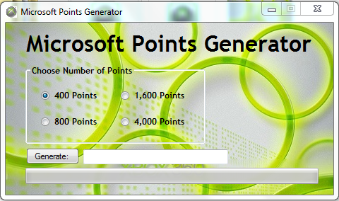 Microsoft Points Generator