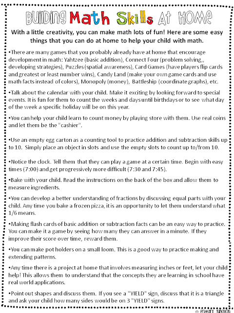 Building Math Skills at Home – Parent Handout | Primary Junction