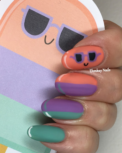 ehmkay nails: Target Popsicle Nail Art with Essie Polish