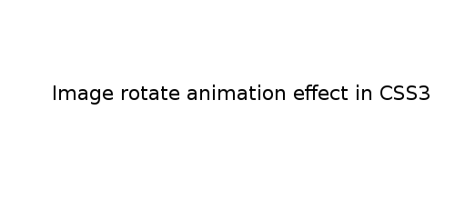 CSS3 image rotate animation effect - Mostlikers