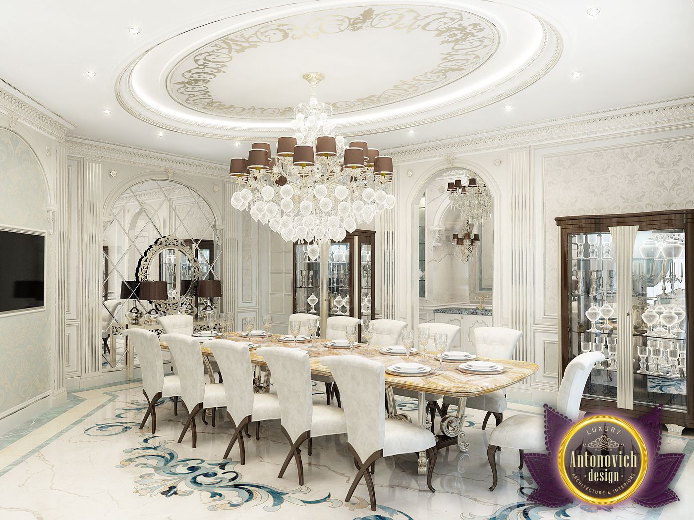 LUXURY ANTONOVICH DESIGN UAE: Design living room and dining room by ...