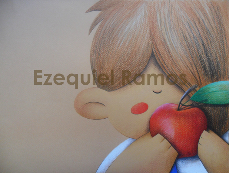 QUIEL RAMOS, ilustrador: ARTURO Y LAS MANZANAS
