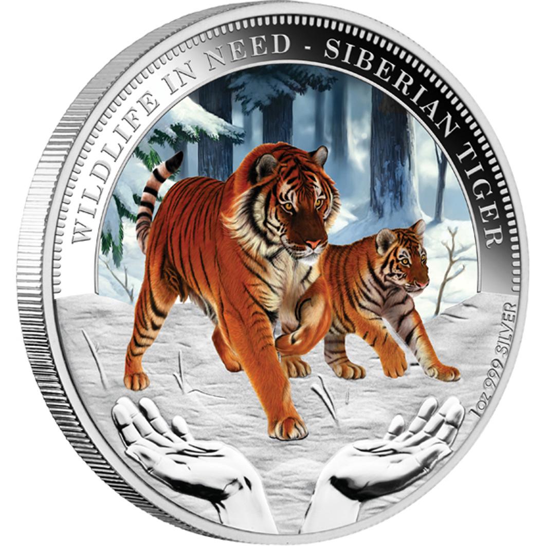 Australia Silver: Wildlife in Need – Siberian Tiger 2012 1oz Silver ...