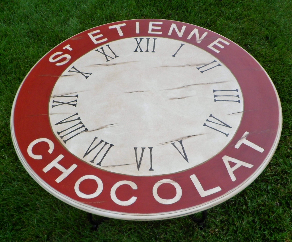 Savard Studios: Red and Cream Clockface Table How To