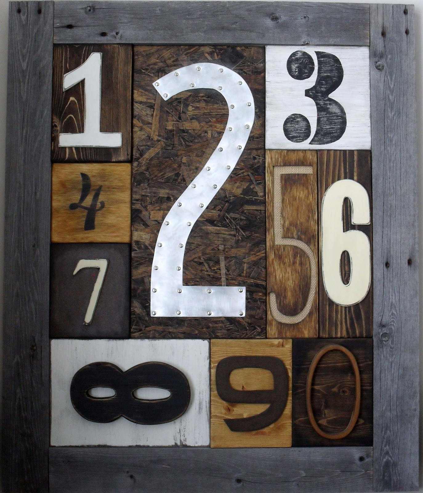 Home Frosting: Rustic Number Sampler