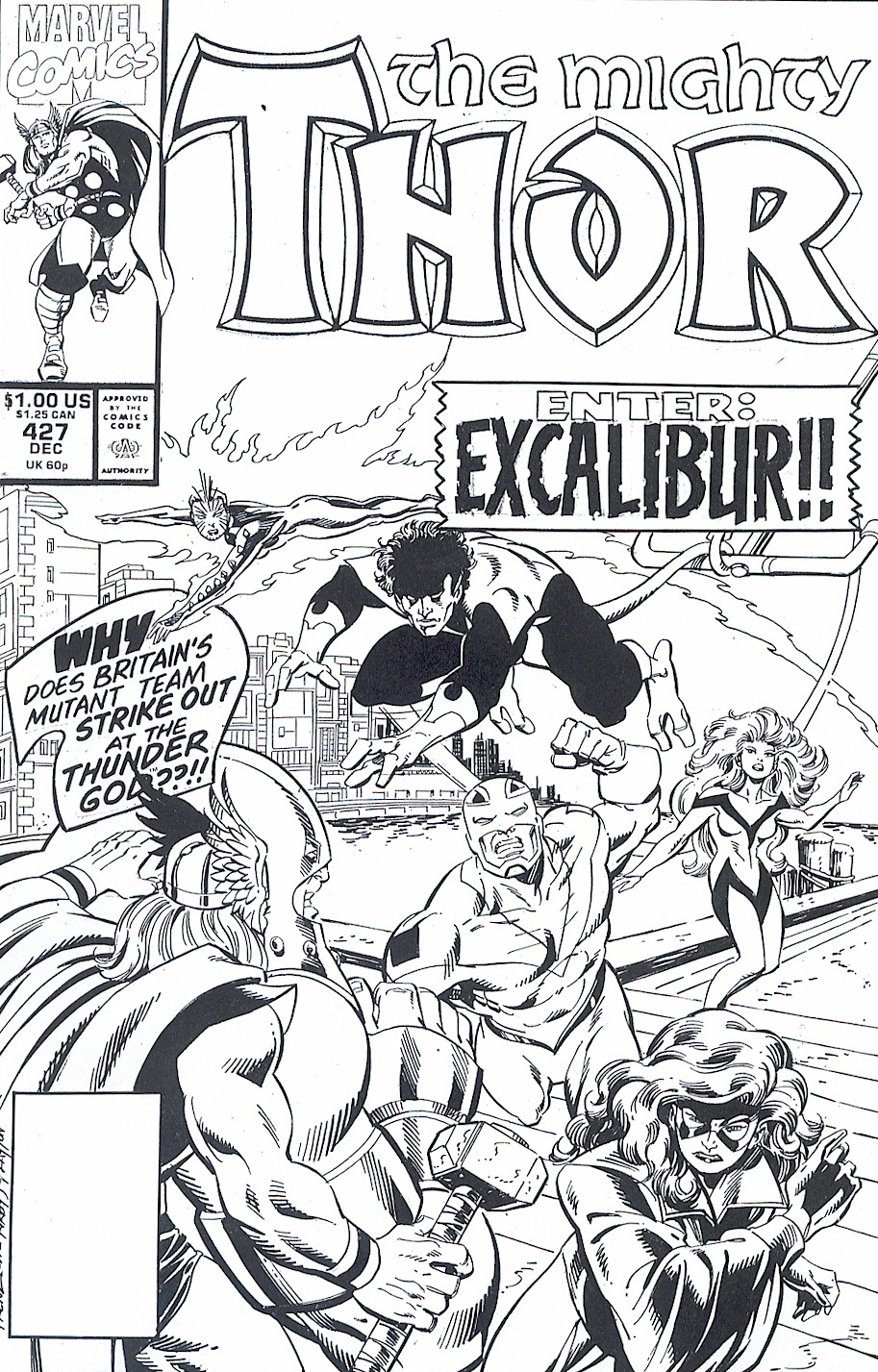 Marvel Comics of the 1980s: 1990 - Anatomy of a cover - Thor #427