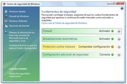ESTABLECE SEGURIDAD INFORMÁTICA : SEGURIDAD EN WINDOWS